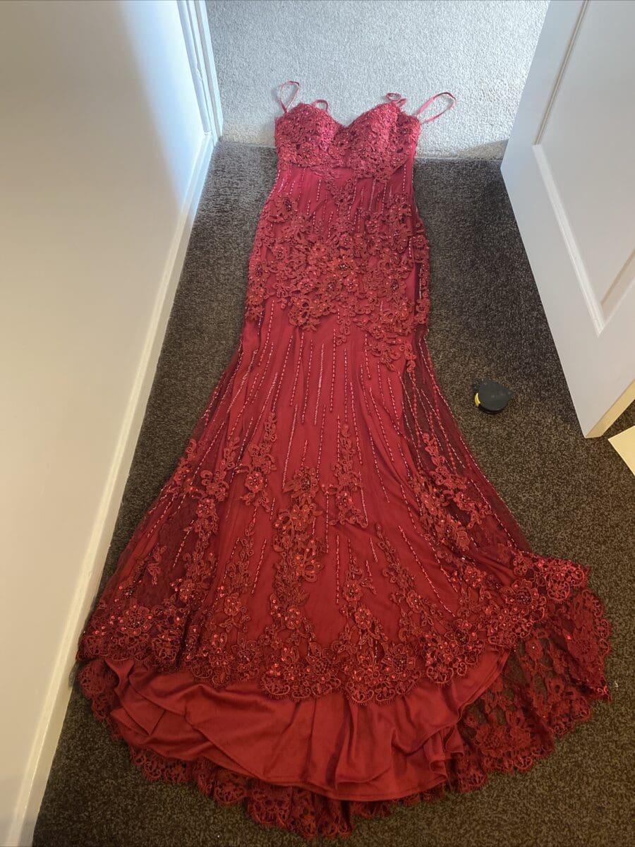 Deep Red prom dress - Prom UK Reloved